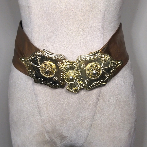 emmanuel | Accessories | Vintage Emmanuel Designs Belt Bronze Leather ...